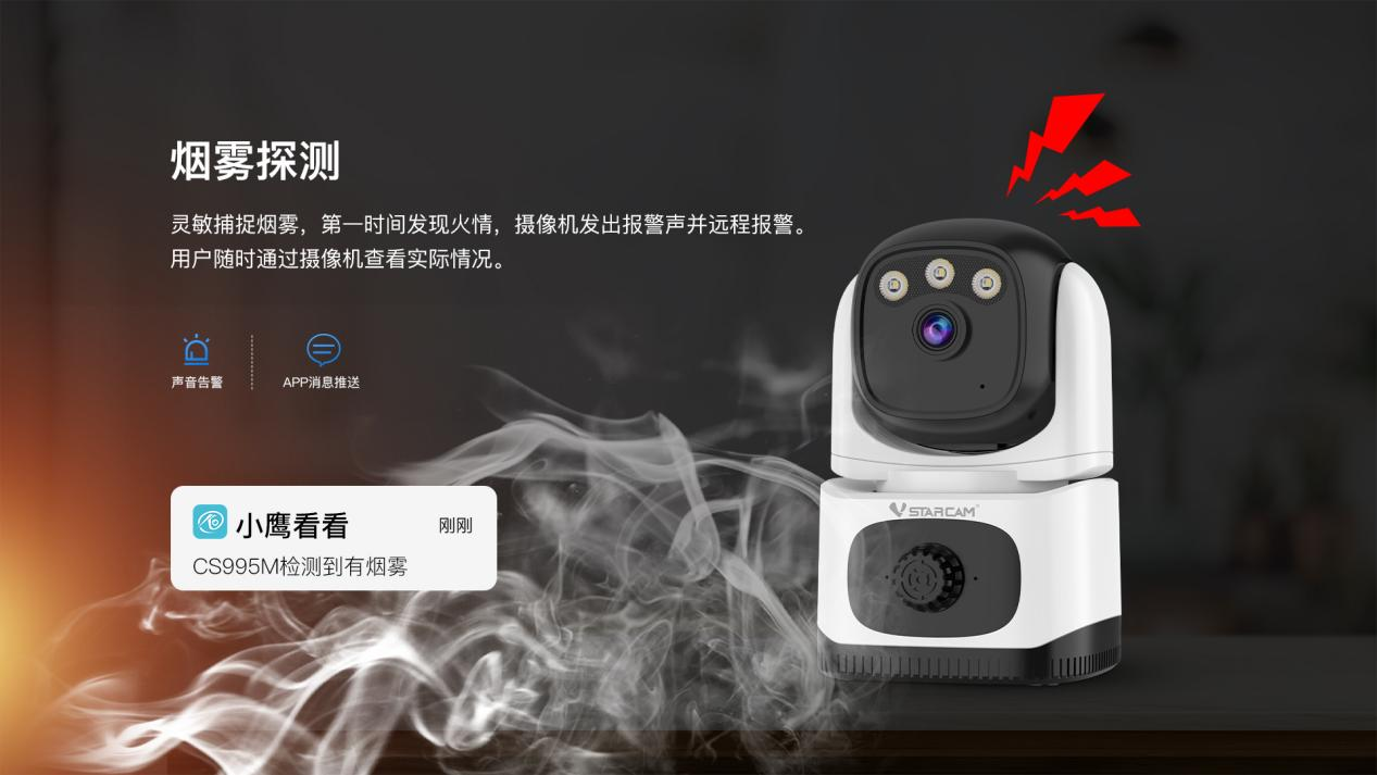 新品上市 室内烟雾探测网络摄像机——cs995m